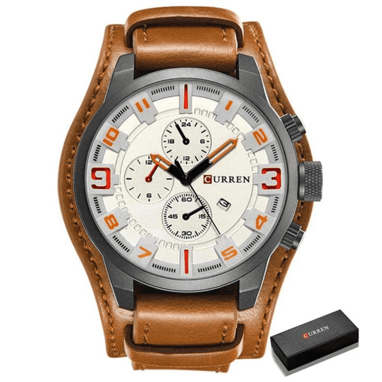 Sebastian Curren Leather Watch – Blue Wolf Store